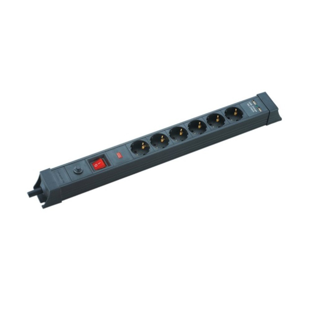 Πολύπριζο Ασφαλείας 6 Θέσεων με USB SP-06S-USB - el-Shop.gr