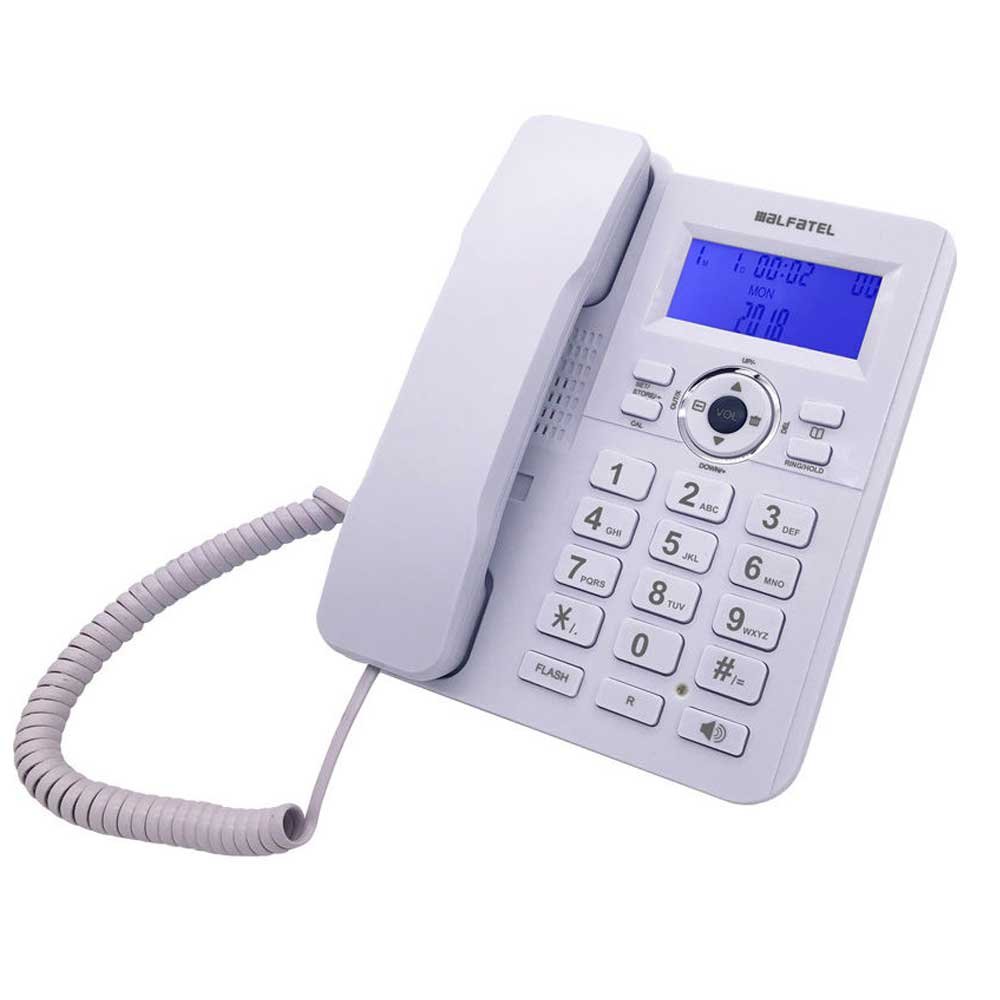 Τηλέφωνο Επιτραπέζιο ALFATEL 1210 Λευκό με οθόνη - el-Shop.gr